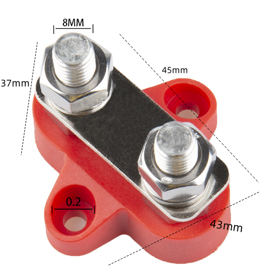 Battery Power Distribution Terminal Block Set Dual M8– salelink.co.nz