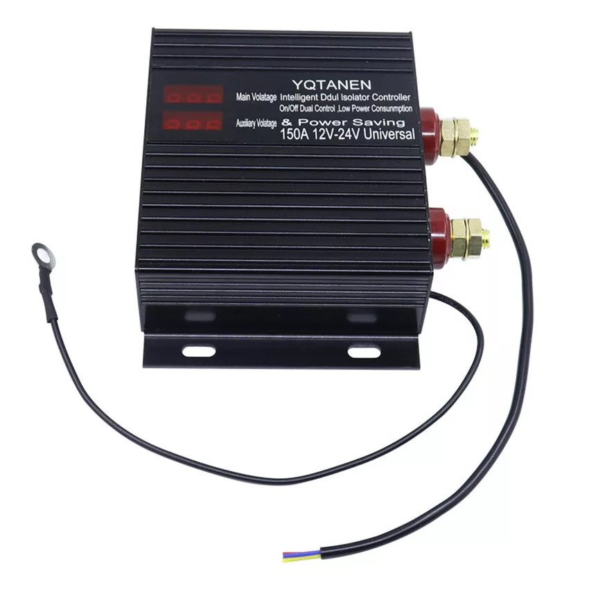 LCD Dual Battery Smart Isolator Universal 12V/24V Voltage Sensitive Re ...