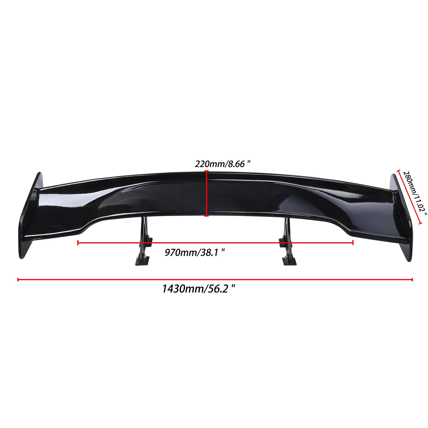 Universal Car Spoiler GT Wing Black– salelink.co.nz