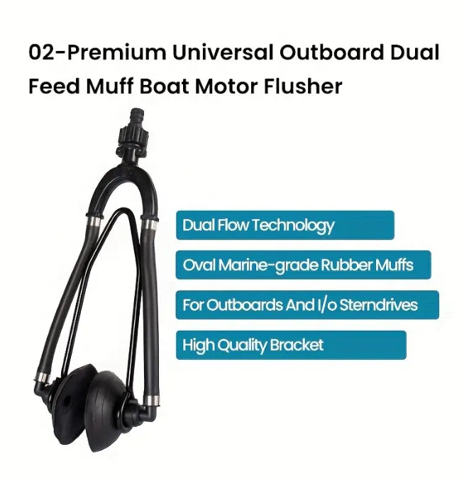 Outboard Motor Flusher Dual Feed Round Engine Flusher Ear Muffs ...