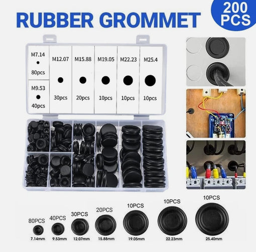 200Pcs Auto Rubber Grommet Assortment Set– salelink.co.nz