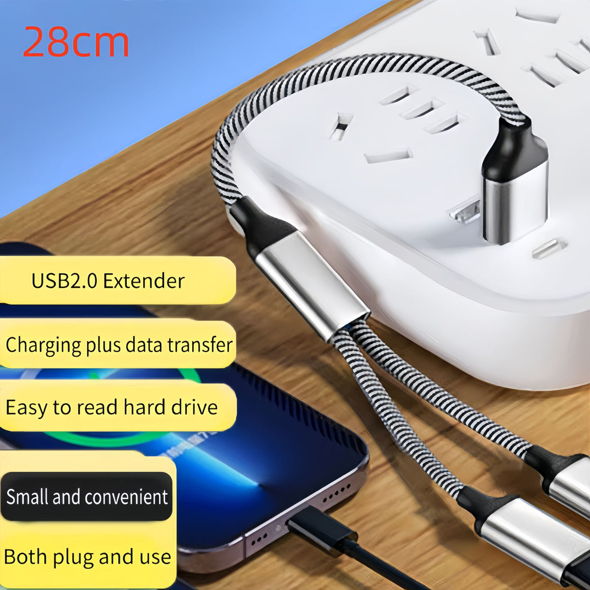 USB Male to Dual USB Female Adapter– salelink.co.nz