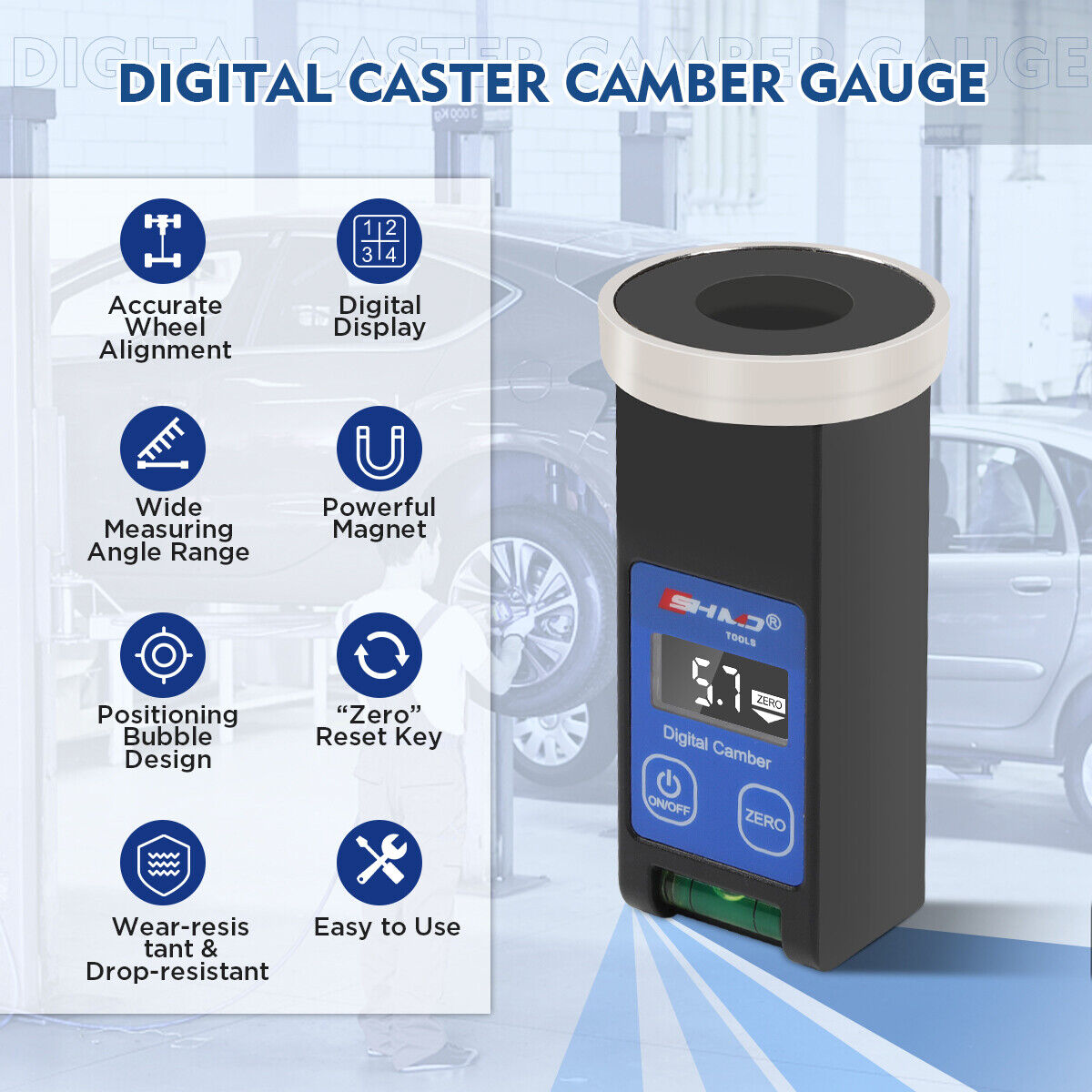 Digital Caster Camber Gauge Car Truck LCD Strut Magnetic Wheel Alignme ...