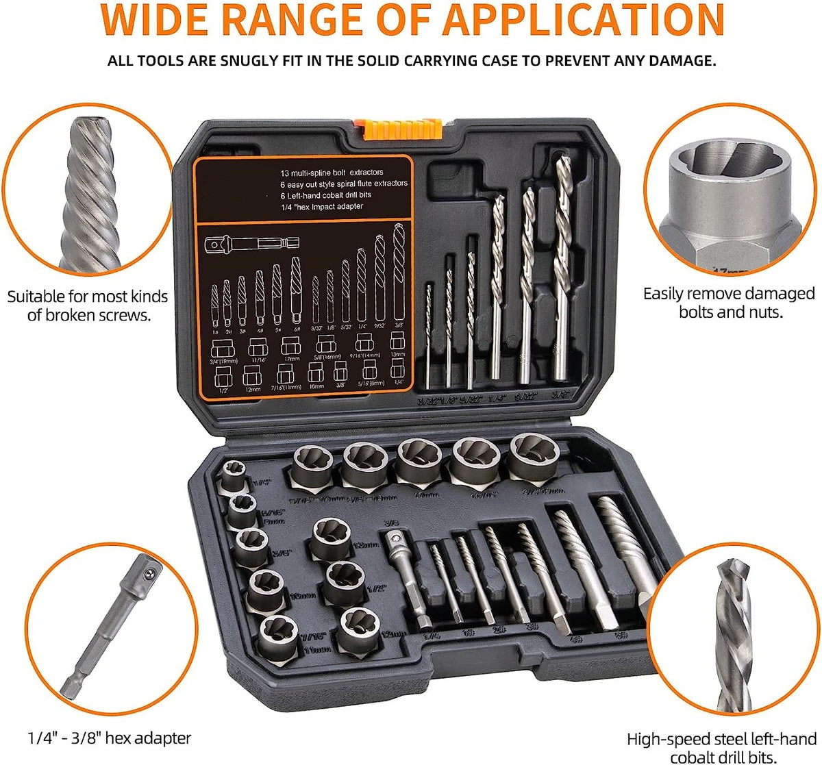 26PCS Easy Out Stripped Screw Remover Socket Set Tool– salelink.co.nz