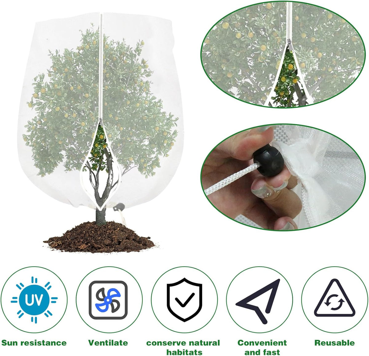 3X3M Insect Netting Bag Fruit Tree Netting– salelink.co.nz