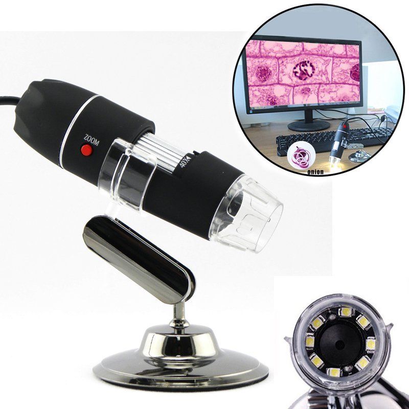 1000x 8-LED USB Digital Microscope Endoscope Magnifier Electronic Vide ...