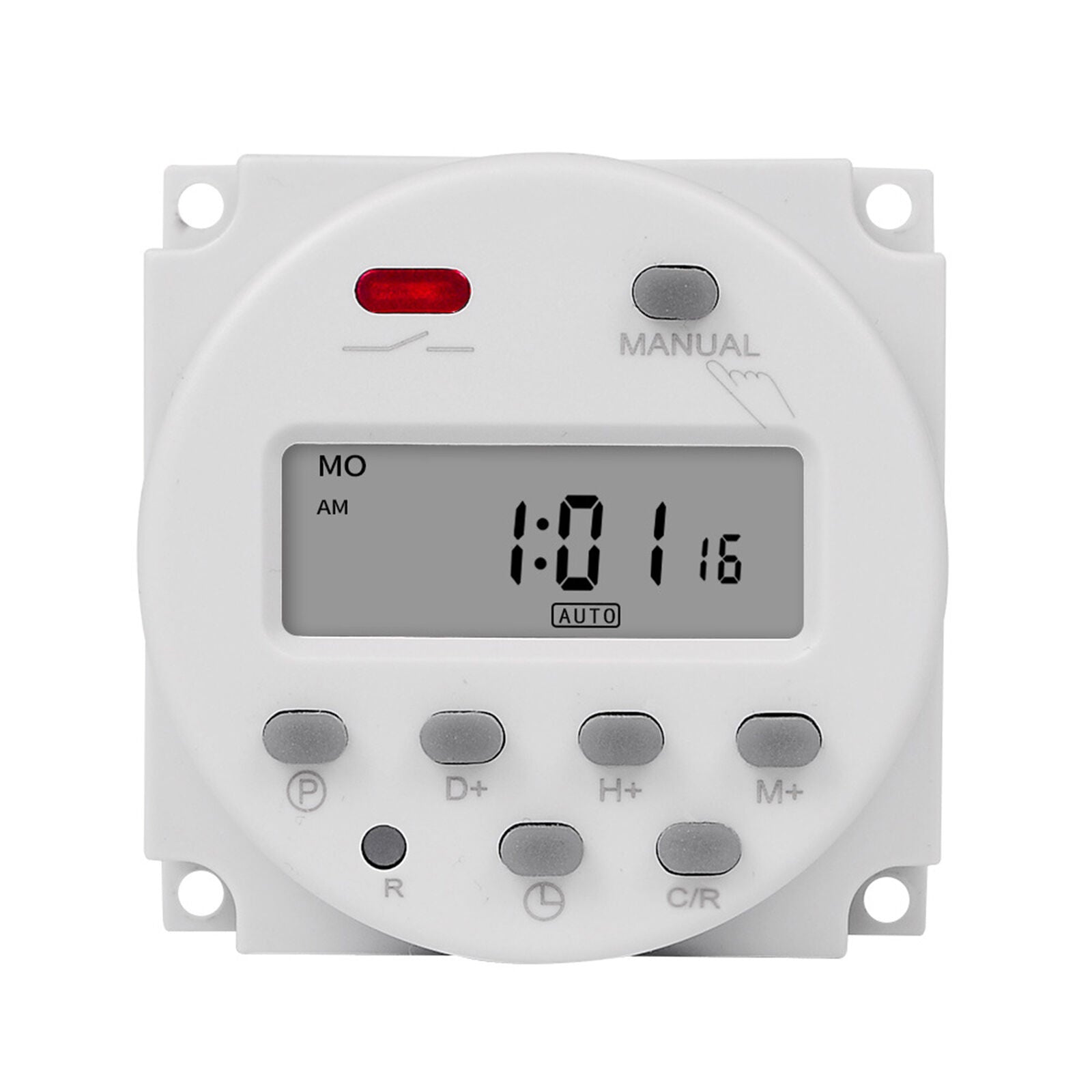 12V 16A LCD Day Programmable Timer Time Relay Switch 24 Hour 7 Mini Dc ...