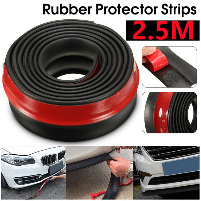 Car Front Bumper Lip Skirt Protector Splitter Body Spoiler Rubber Univ ...