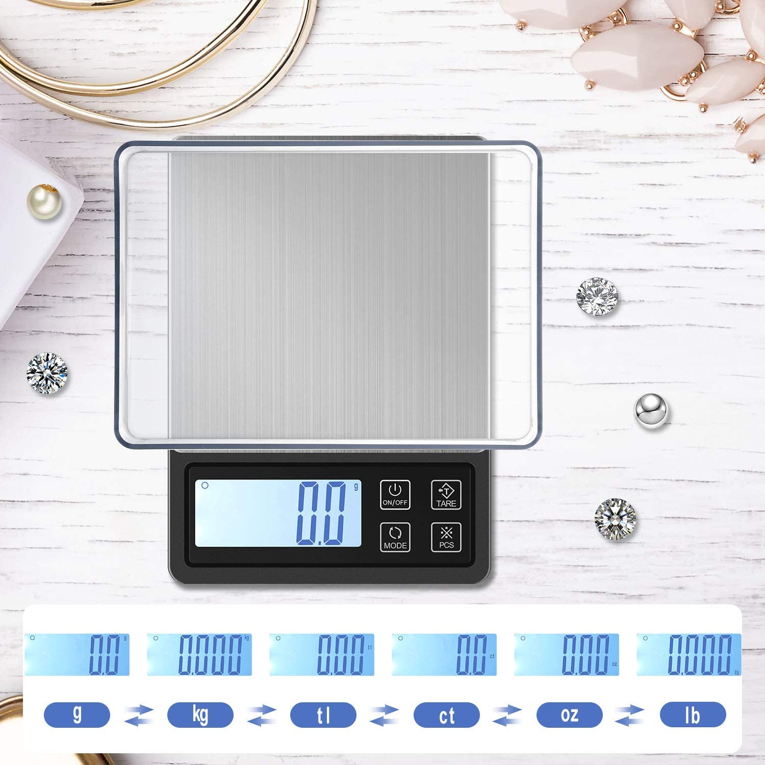 Digital Pocket Scale with USB Rechargeable 3000g/0.1g– salelink.co.nz