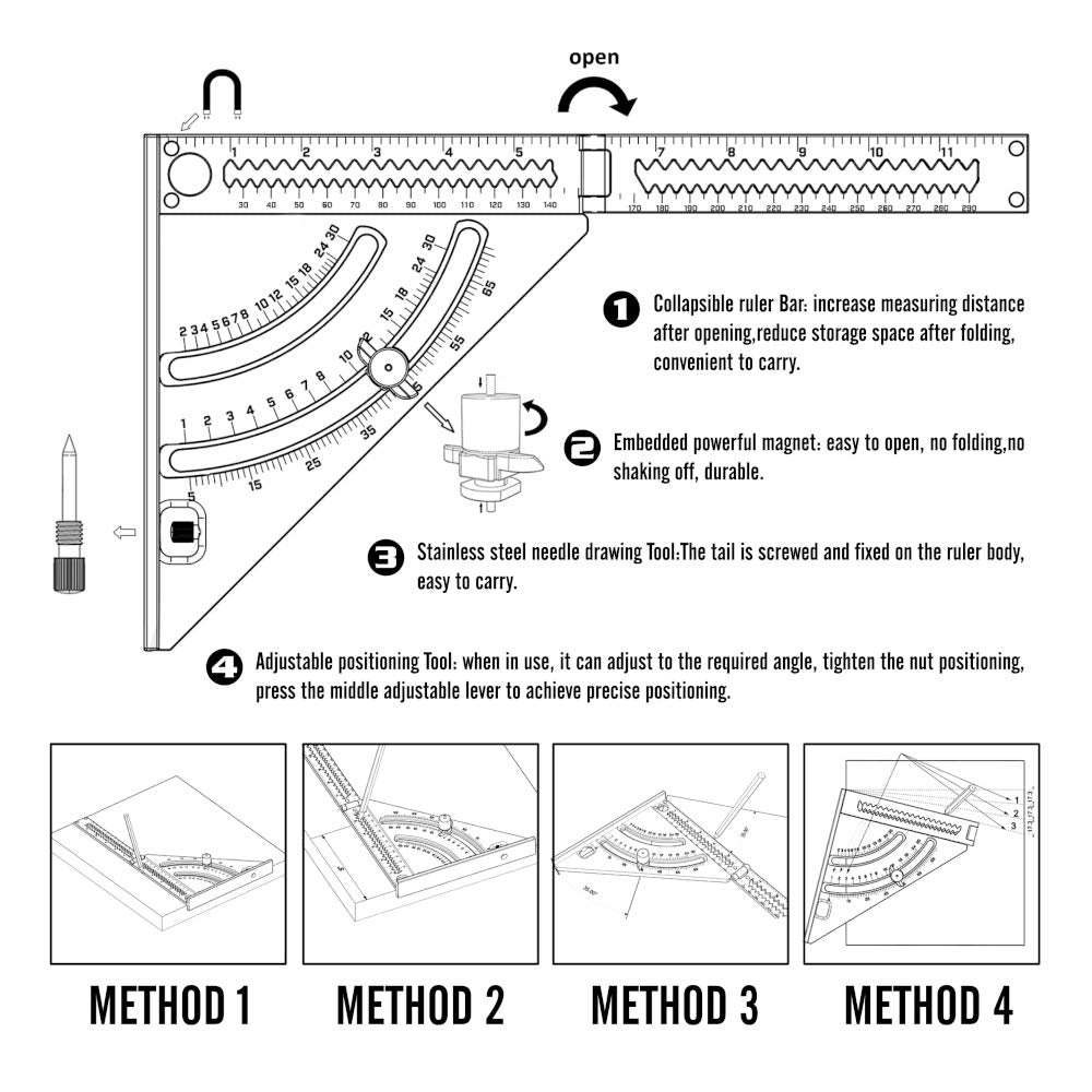 Folding Triangle Ruler– salelink.co.nz