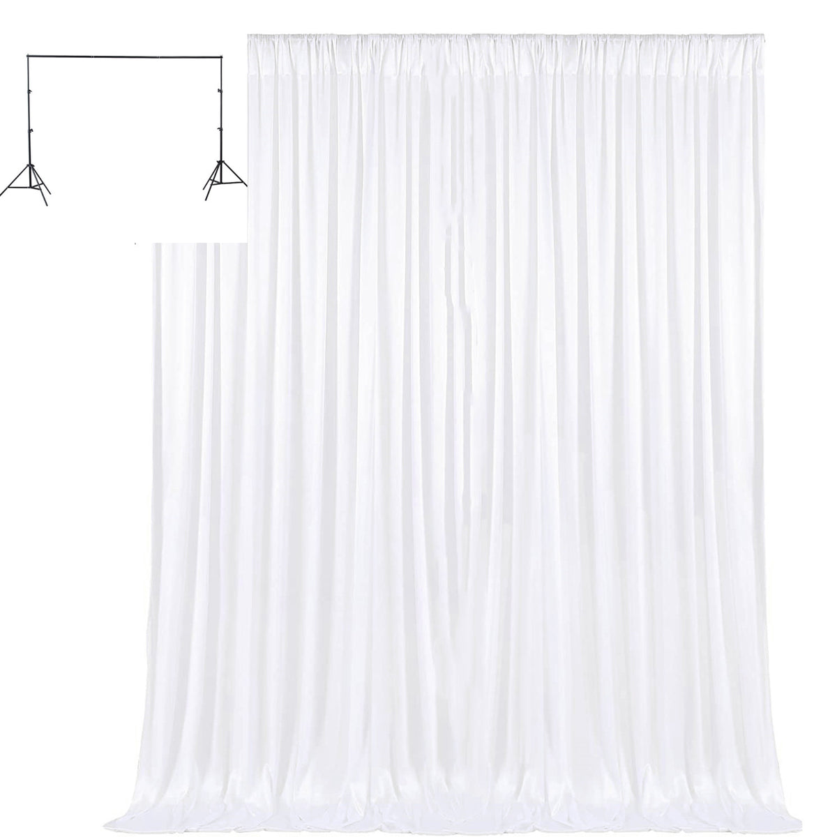 3M x 3M White Curtain Backdrop + Stand– salelink.co.nz