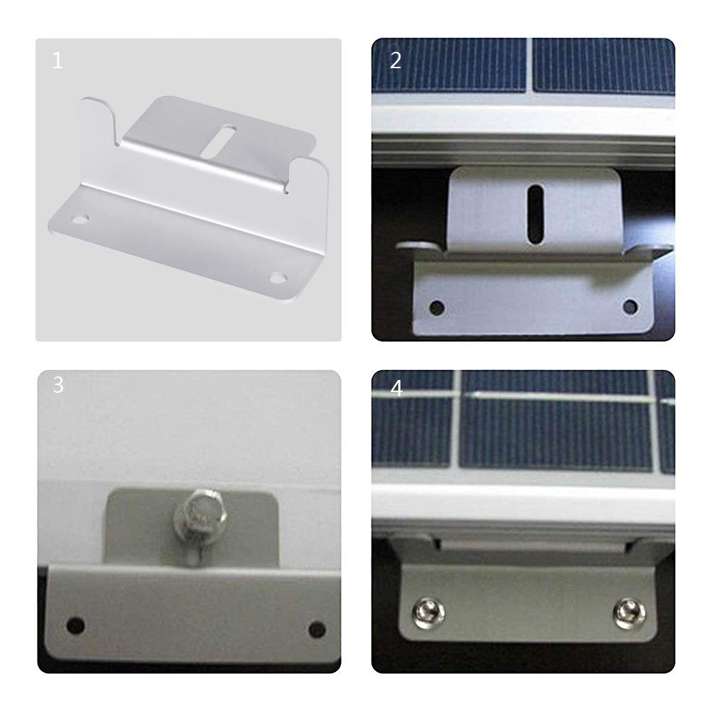 4pcs Solar Panel Mounting kits Aluminum Alloy Brackets for RV Boat Hom ...