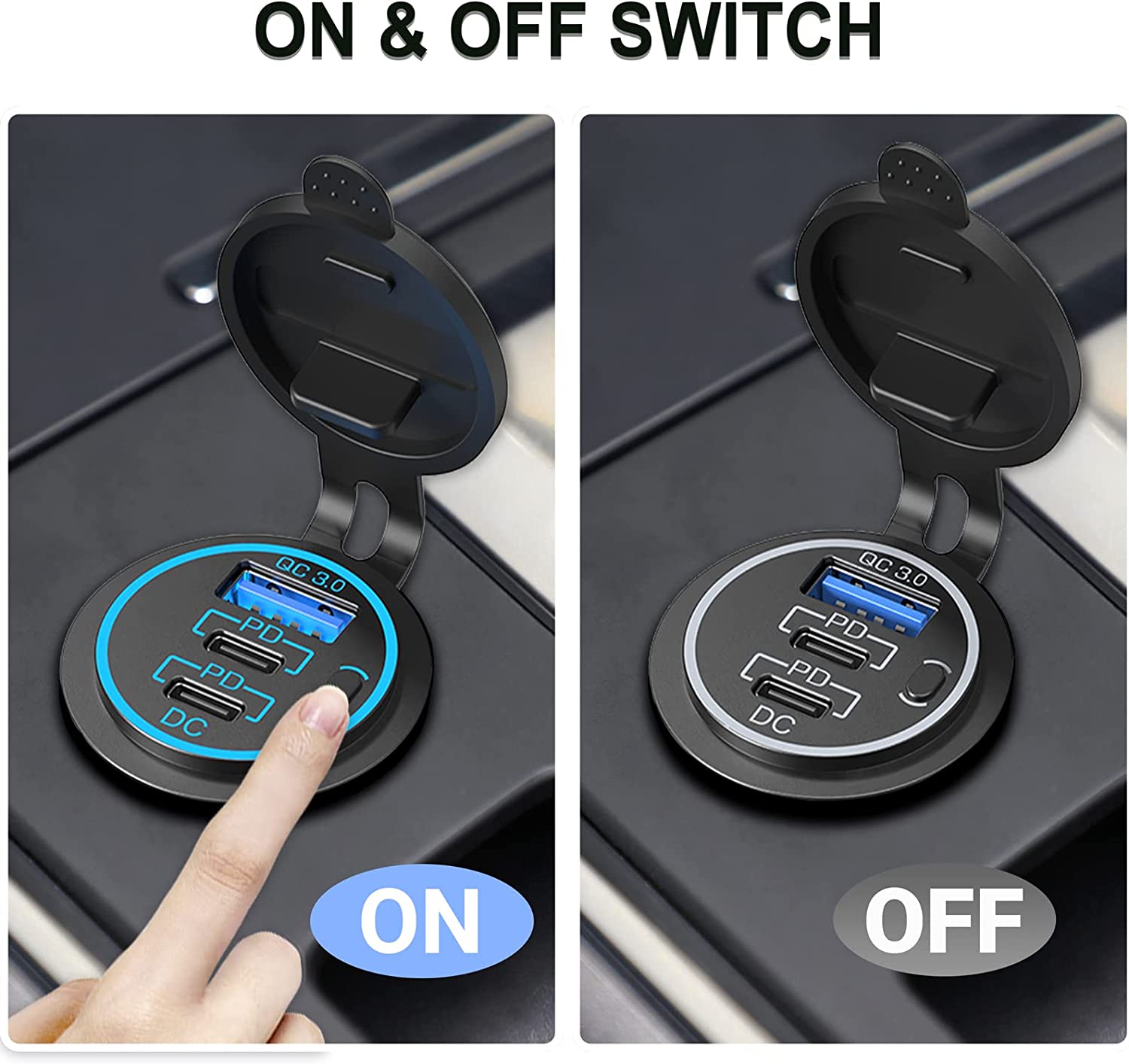 12V USB Outlet Type C Car Charger Socket Fast Charging– salelink.co.nz