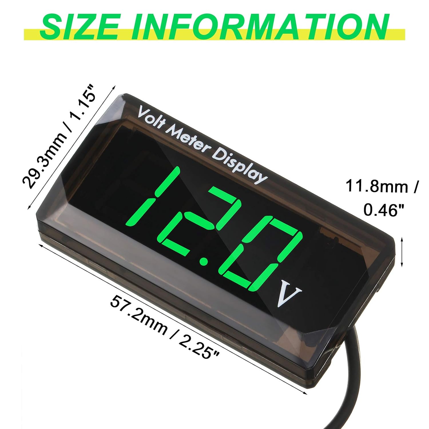 DC 12V LED Digital Monitor Volt Meter Display Battery Gauge Voltage Ca ...
