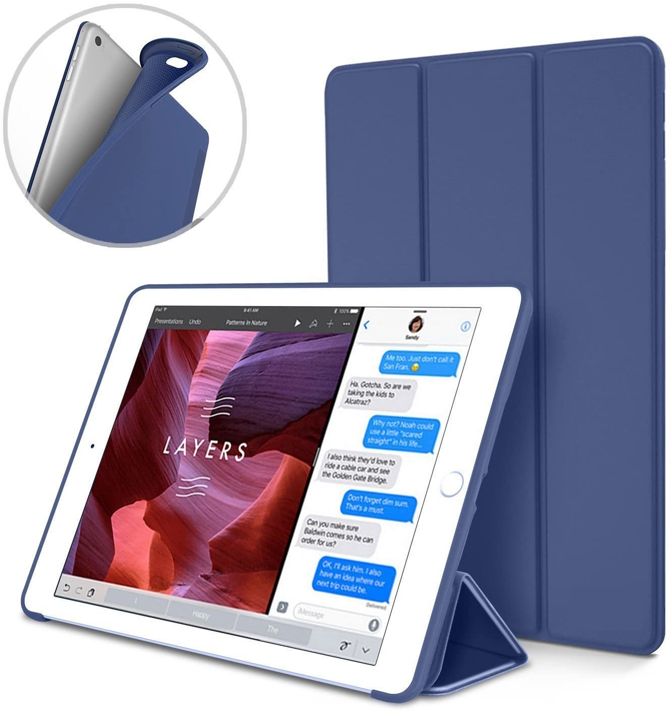 iPad Pro 11 2020 Case Soft Gel Back Fold PU Leather Folio Case Cover ...