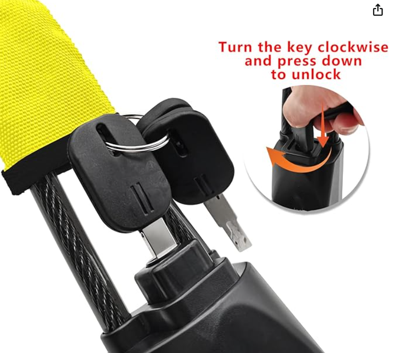 Steering Wheel Lock Seat Belt Lock Universal Anti Theft Car Device Yel ...