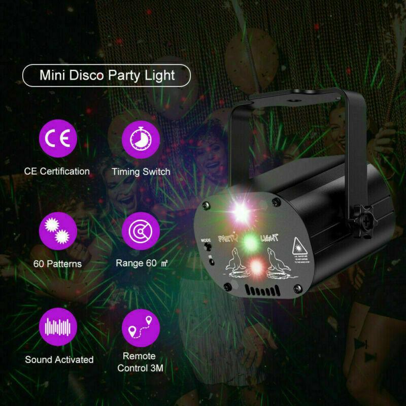 Projector LED RGB Laser Stage Light Party Lights Christmas Decoration ...
