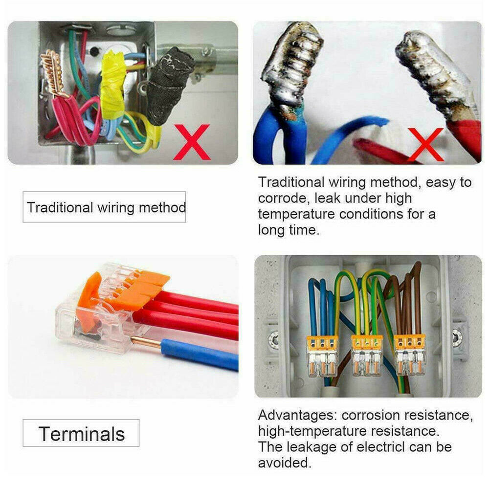 75pcs For 221 Electrical Connectors Wire Block Clamp Terminal Cable ...