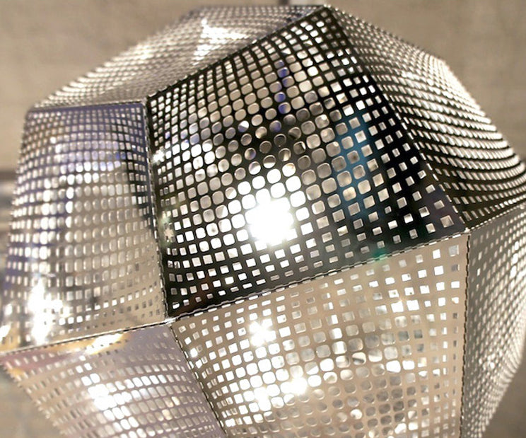 Metal Pendant Light Geometric Silver Lamp Shade Hanging– salelink.co.nz