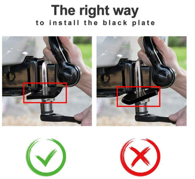 Anti Rattle Stabilizer Tightener Trailer Tow Bar Hitch Clamp Tongue Br ...