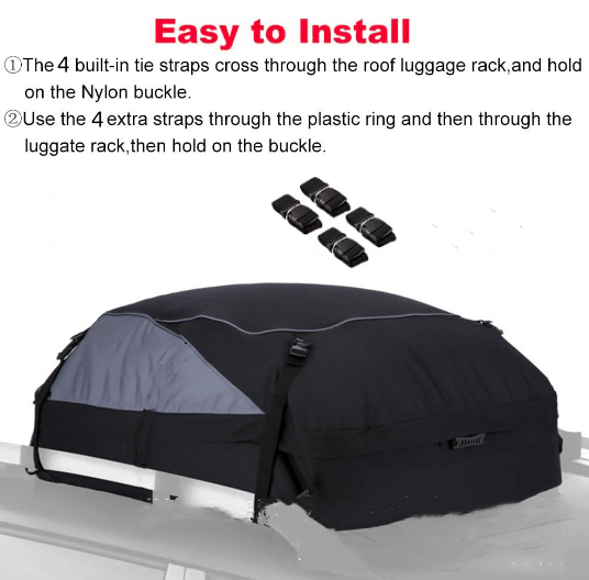 105×90×45cm Soft-Shell Vehicle Rooftop Cargo Carrier Bag– salelink.co.nz