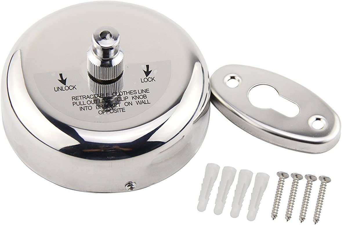 2.8m Retractable Clothesline Laundry Clothing Line Dryer Wall Mounted ...