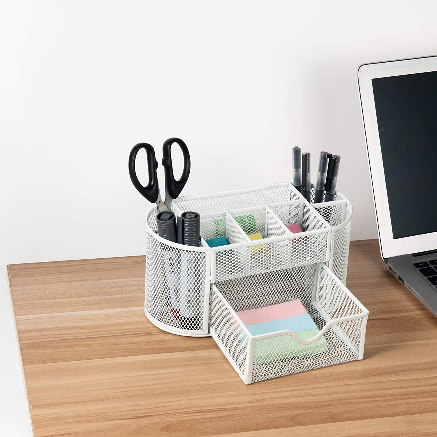 Desk Organiser Mesh Desk Tidy Pen Holder Stationery Organisers ...