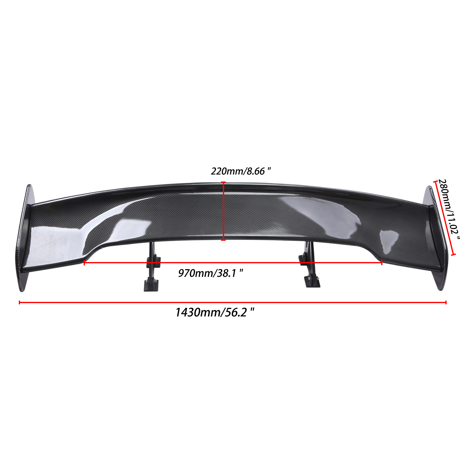 Universal Car Spoiler GT Wing Carbon Fiber– salelink.co.nz