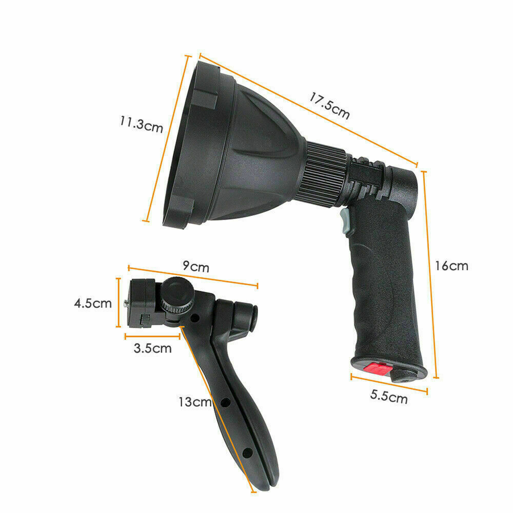 LED Handheld Spotlight Rechargeable Hunting Camping Flashlight ...