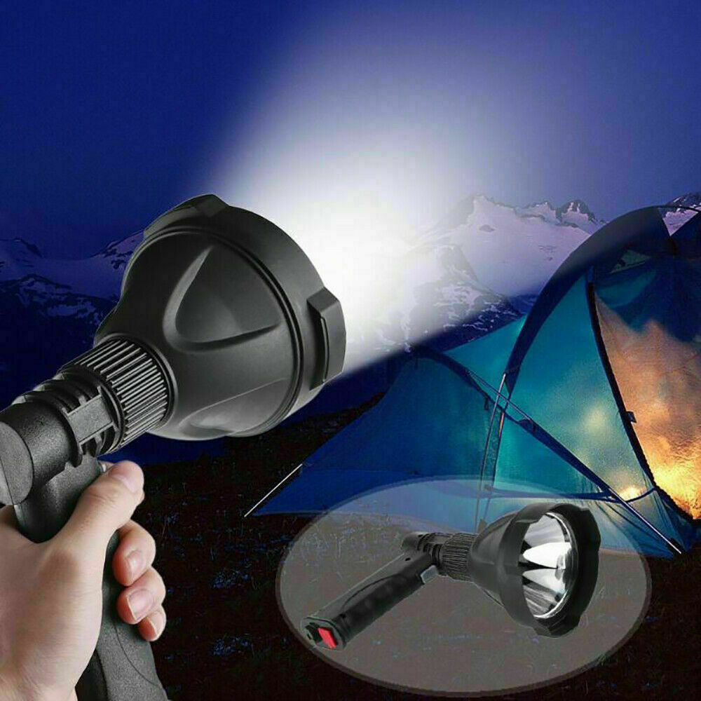 LED Handheld Spotlight Rechargeable Hunting Camping Flashlight ...