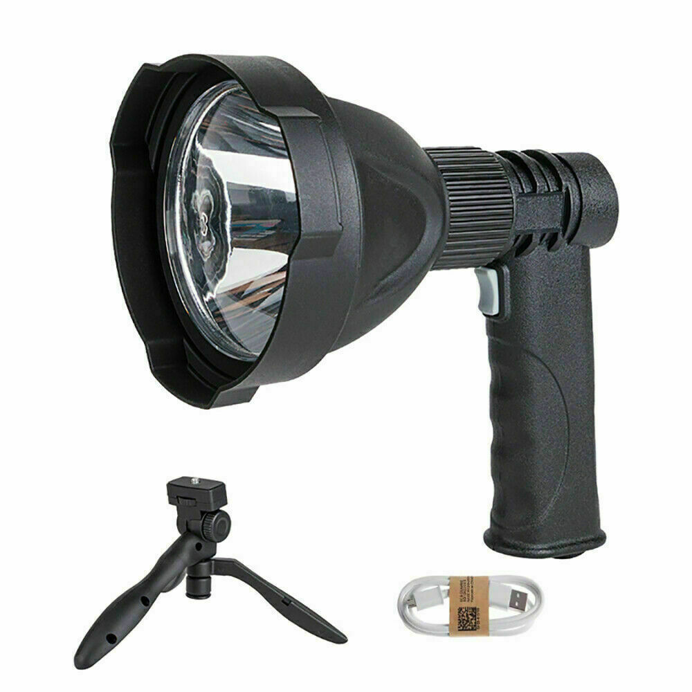 LED Handheld Spotlight Rechargeable Hunting Camping Flashlight ...