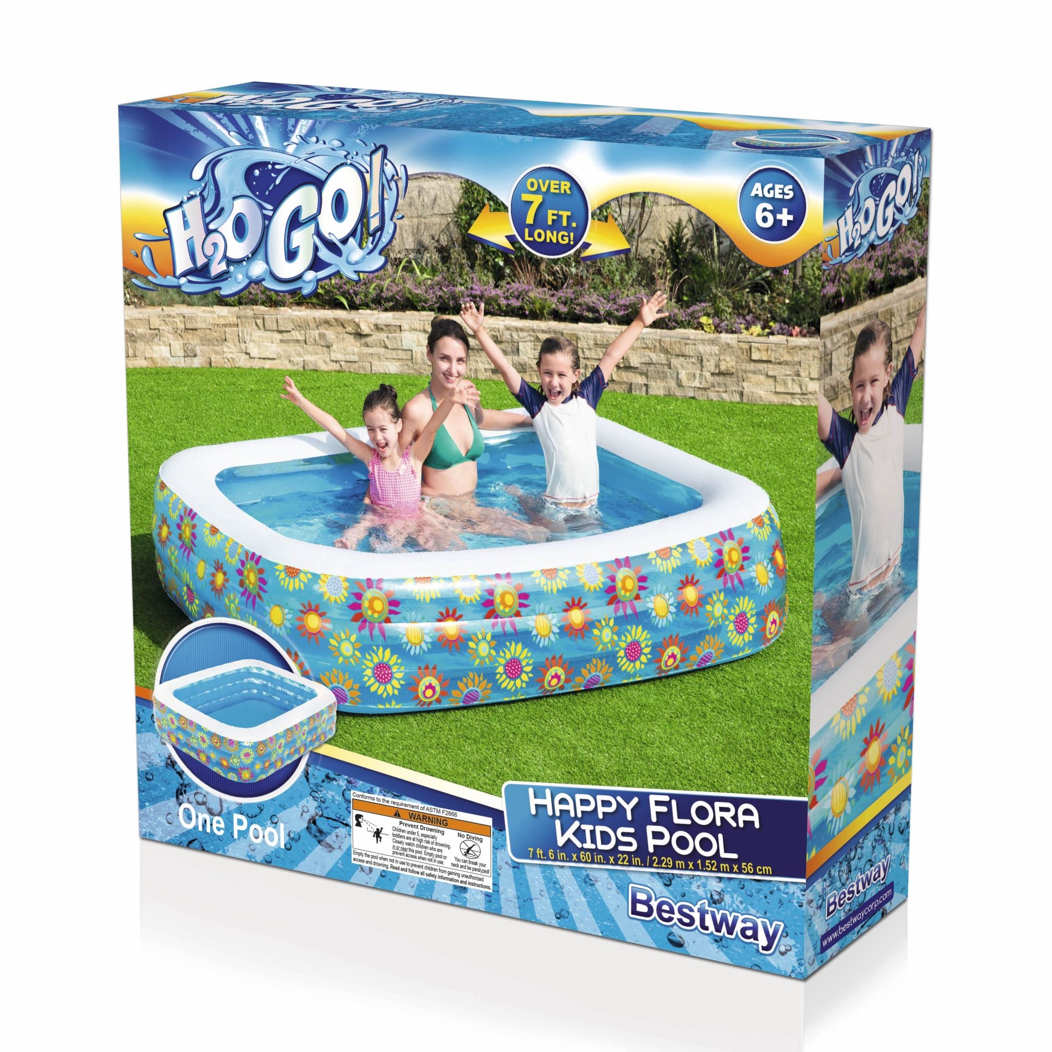 Bestway 229x152x 56CM Kids Play Pool Inflatable Family Pool– salelink.co.nz
