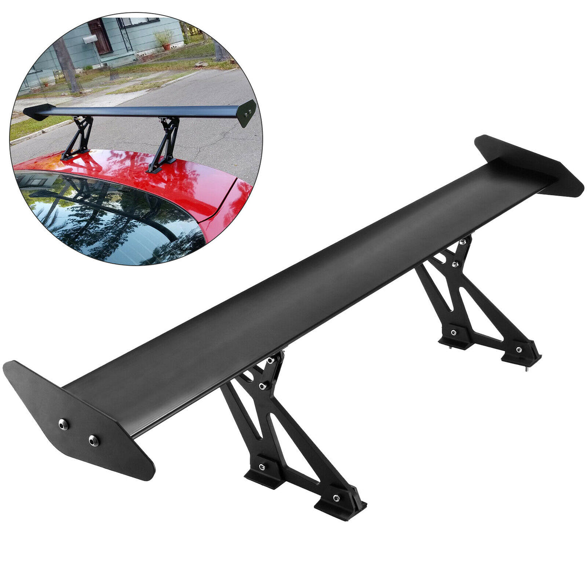 135cm Universal Rear Car Trunk GT Wing Racing Spoiler Stand Lightweigh ...