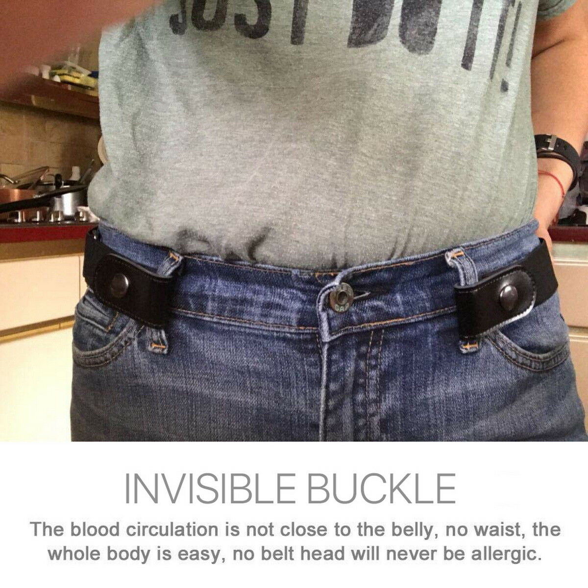 Buckle-free Elastic Comfortable Invisible Belt No Bulge Hassle ...