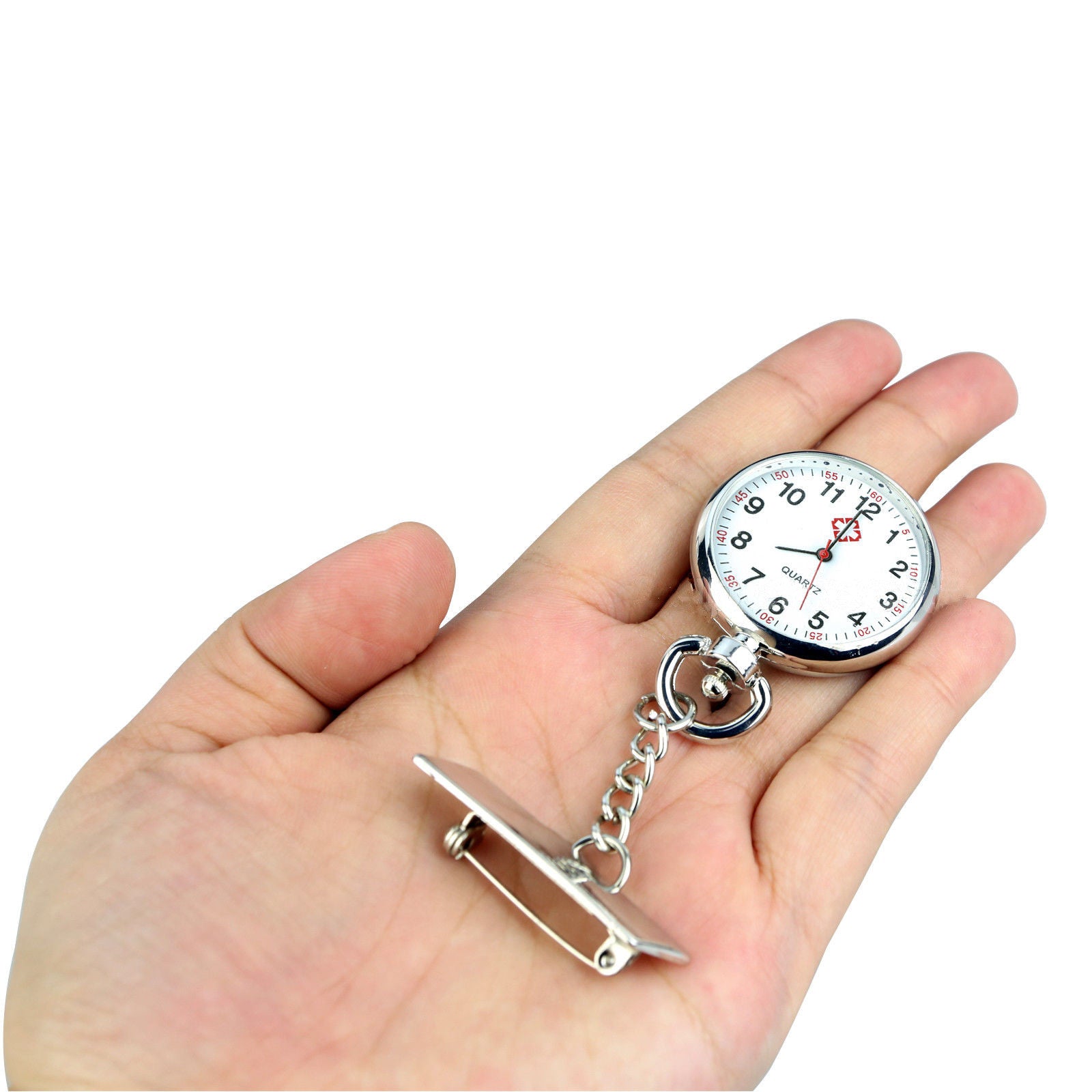Silver Nurse Nursing Pendant Pocket Fob Brooch Watch– salelink.co.nz