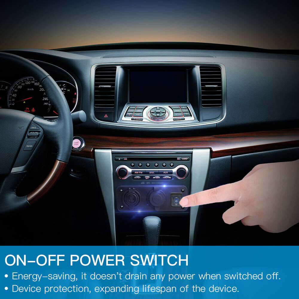 Toggle Switch Four Functions Panel for Car RV Truck Vehicles Blue ...