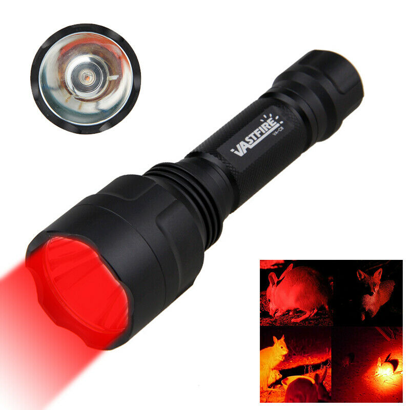 Tactical Red Flashlight Hunting Torch Light Camping Lamp Scope ...