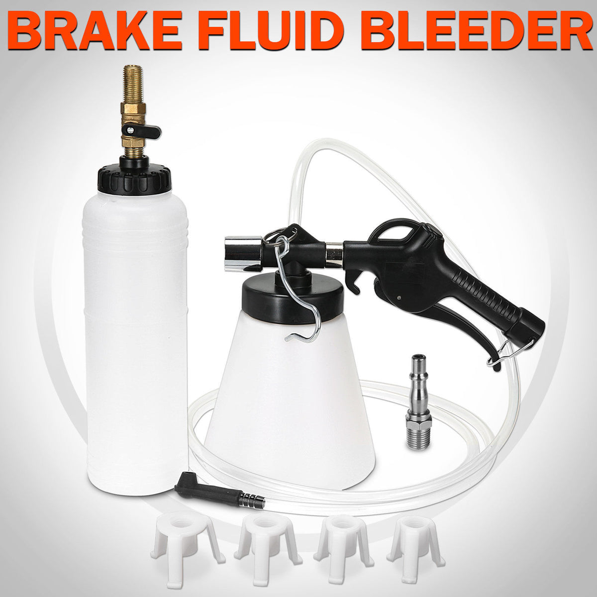Air Brake Bleeder Kit Clutch Vacuum Bleeding Extractor Fluid Fill Adap ...
