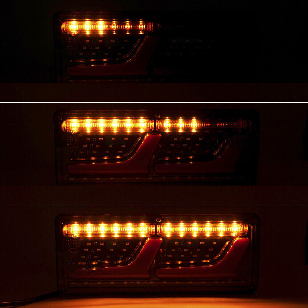 12V 2X 74 LED Tail Lights Trailer Ute Caravan Truck Stop Indicator rea ...