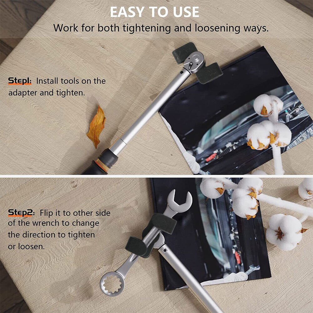 Universal Wrench Extender Adaptor For 1/2''Drive Wrench Extend Leverag ...