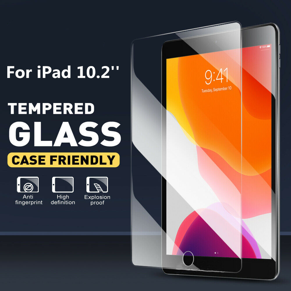 For iPad 10.2 Inch (2021/2020/2019) Tempered Glass Screen Protector ...