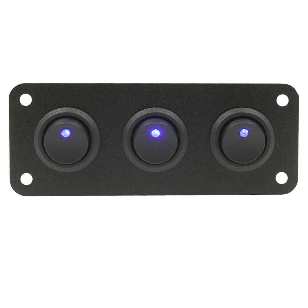 3 Gang Toggle Switch Panel Caravan Car Truck 12v– salelink.co.nz