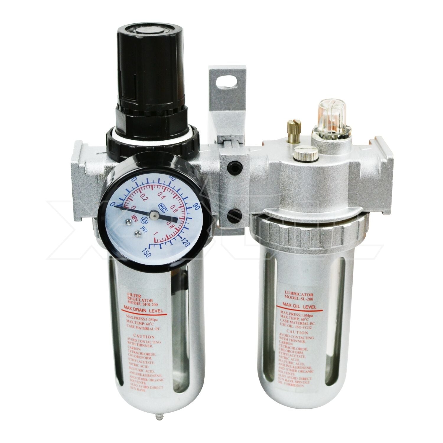 Air Compressor Oil Moisture Water Trap Filter Lubricator Regulator Mou ...