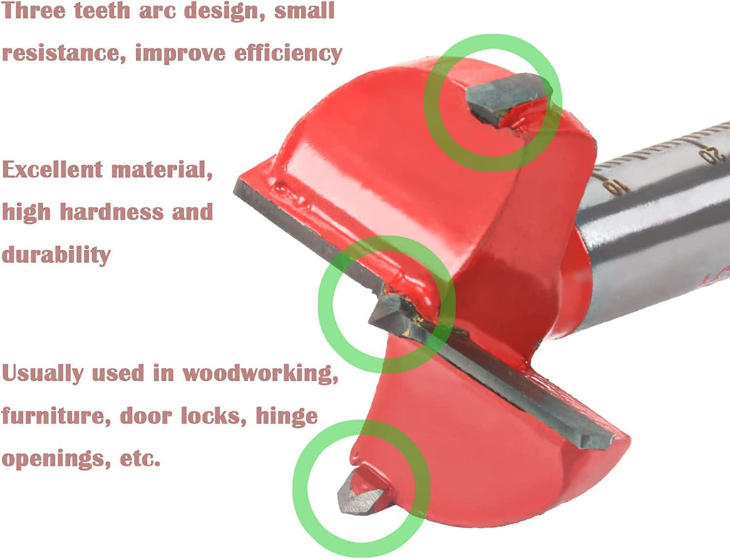 35mm Door Hinge Hole Saw Cutter Concealed Hinge Jig with Forstner Bits ...