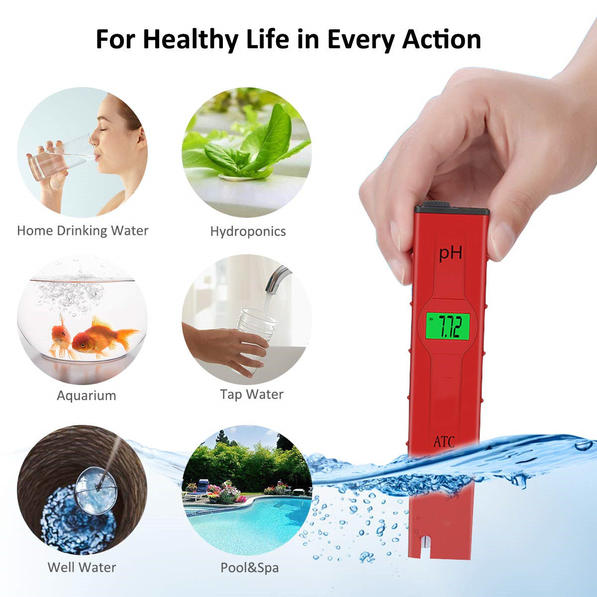 PH Meter Tester Digital Automatic Water PH Meter Hydroponics Pen ...